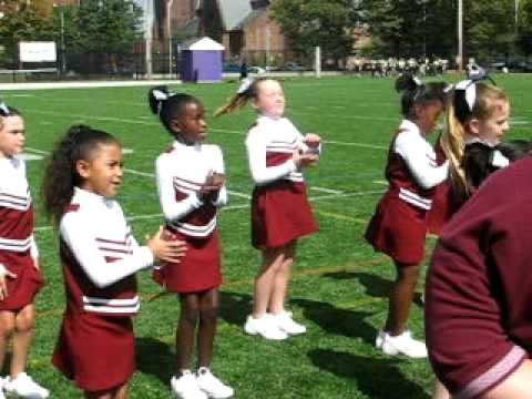 woonsocket redskins pee wee cheer - YouTube