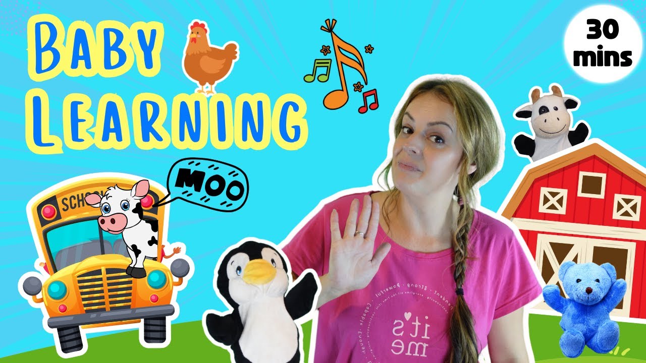 Baby Learning Video, Learn First Words, Farm Animals & Gestures ...
