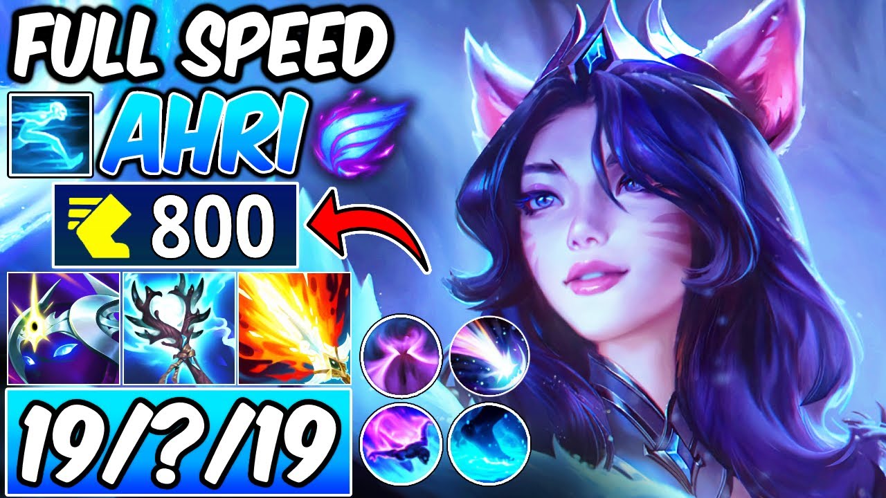 INSANE FULL MOVEMENT SPEED BURST AHRI MID PHASE RUSH | New Build ...