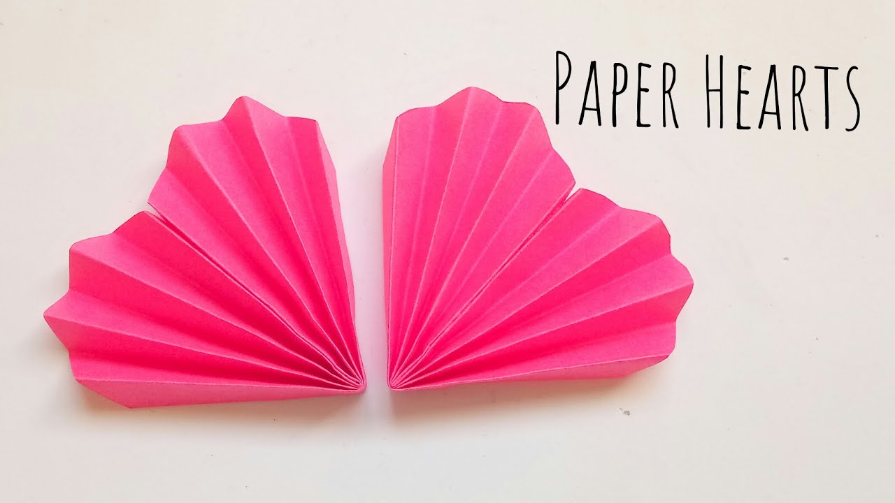 Easy Valentines Paper Hearts | DIY Easy Paper Crafts | One Minute Paper ...