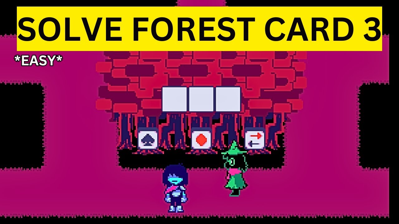 How To Solve Forest Card Puzzle 3 in Deltarune(EASY) - YouTube