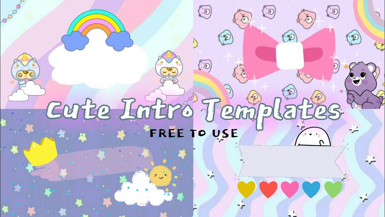 FREE Cute INTRO Templates | Love Carlos (No Text) - YouTube