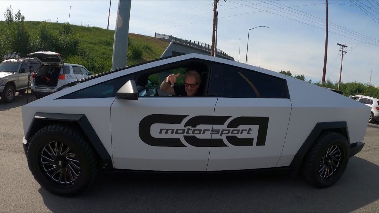 Tesla Cyber Truck - Dave takes a spin in the Cyber truck with owner ...