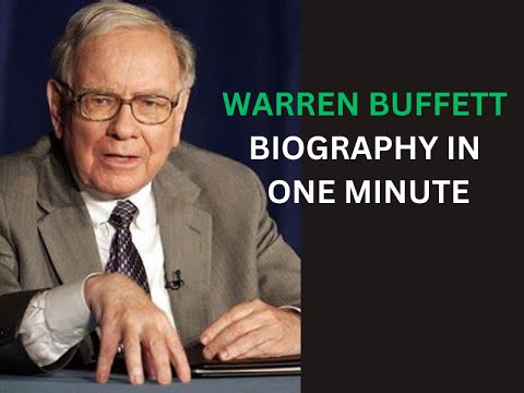 WARREN BUFFETT BIOGRAPHY IN ONE MINUTE (English Subtitles Available ...