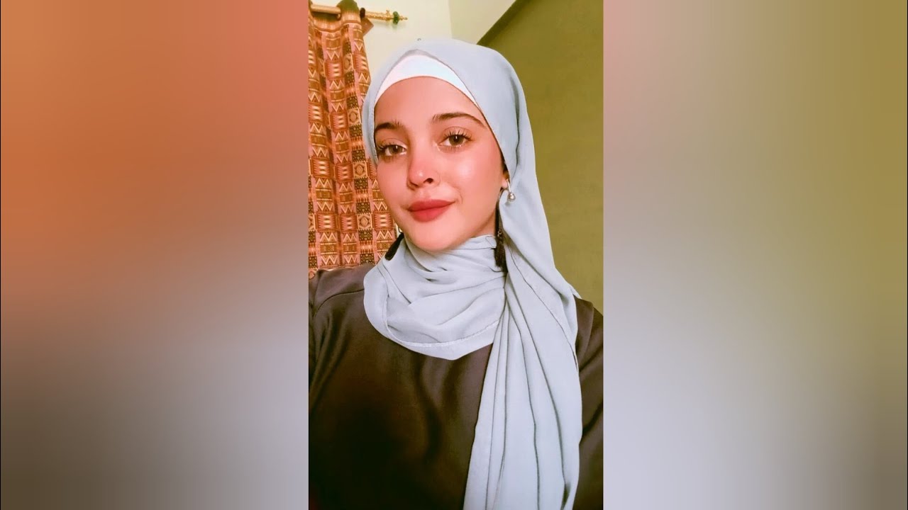 simple & easy hijab style with earrings #tutorial #hijab #hijabstyle # ...