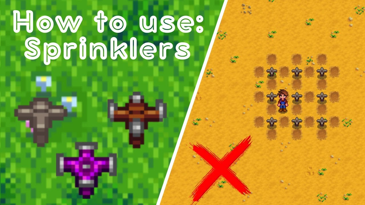 HOW to correctly use sprinklers | 1.6 Stardew Valley GUIDE - YouTube