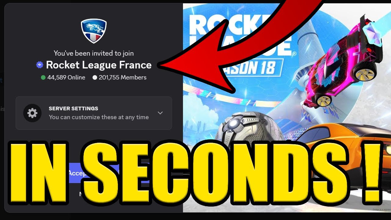 HOW to JOIN ROCKET LEAGUE FRANCE DISCORD SERVER PC & MOBILE - YouTube