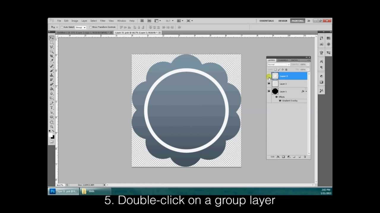 How to group layers as a smart object in Photoshop - YouTube