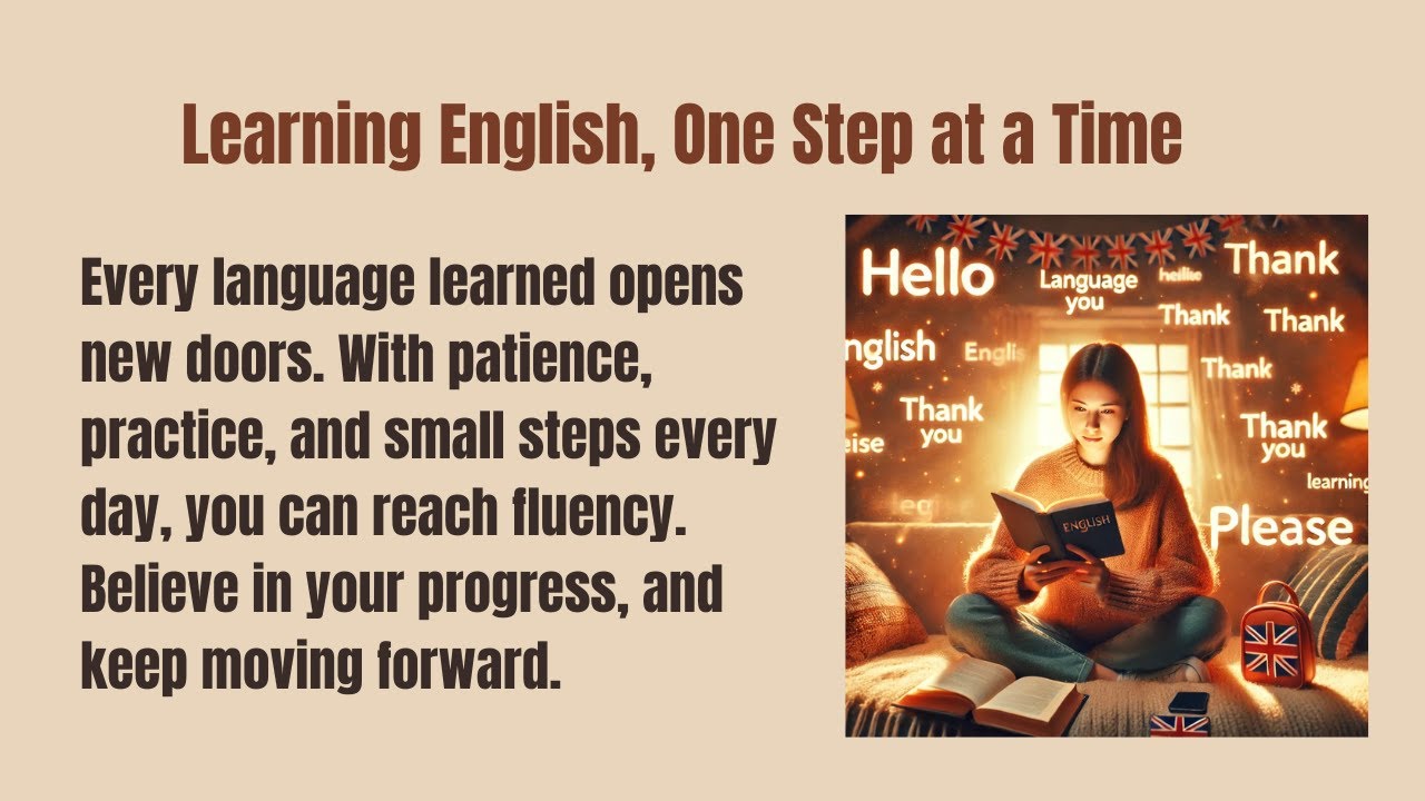 Learning English, One Step at a Time || English Skills || New Language ...