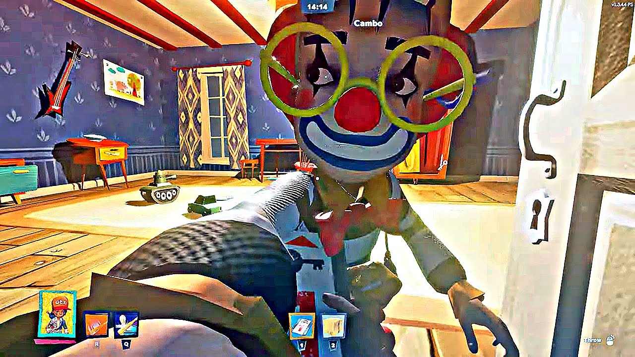 The SCARY Clown Neighbor is so STRONG that I had to Team Up! Brave vs ...