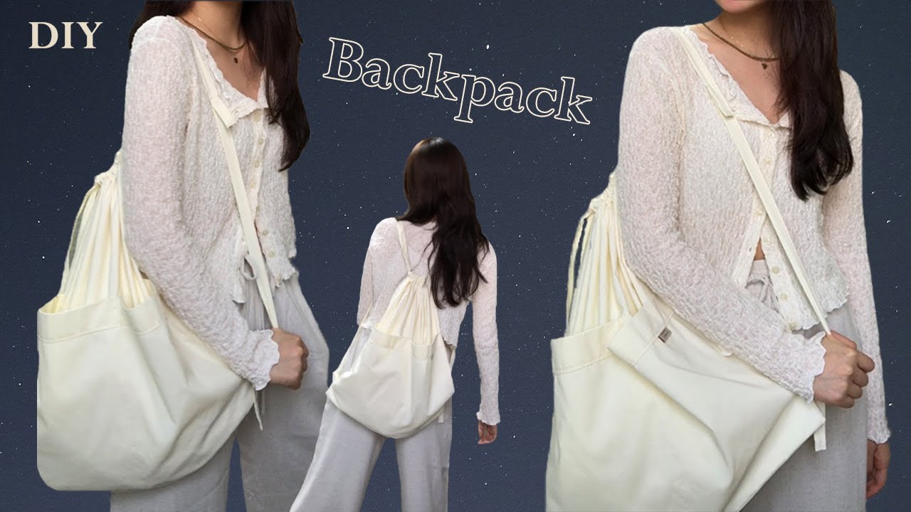 (eng) DIY / BACKPACK 가볍게 들고 다닐 백팩 만들기 / how to make a backpack / sewing ...