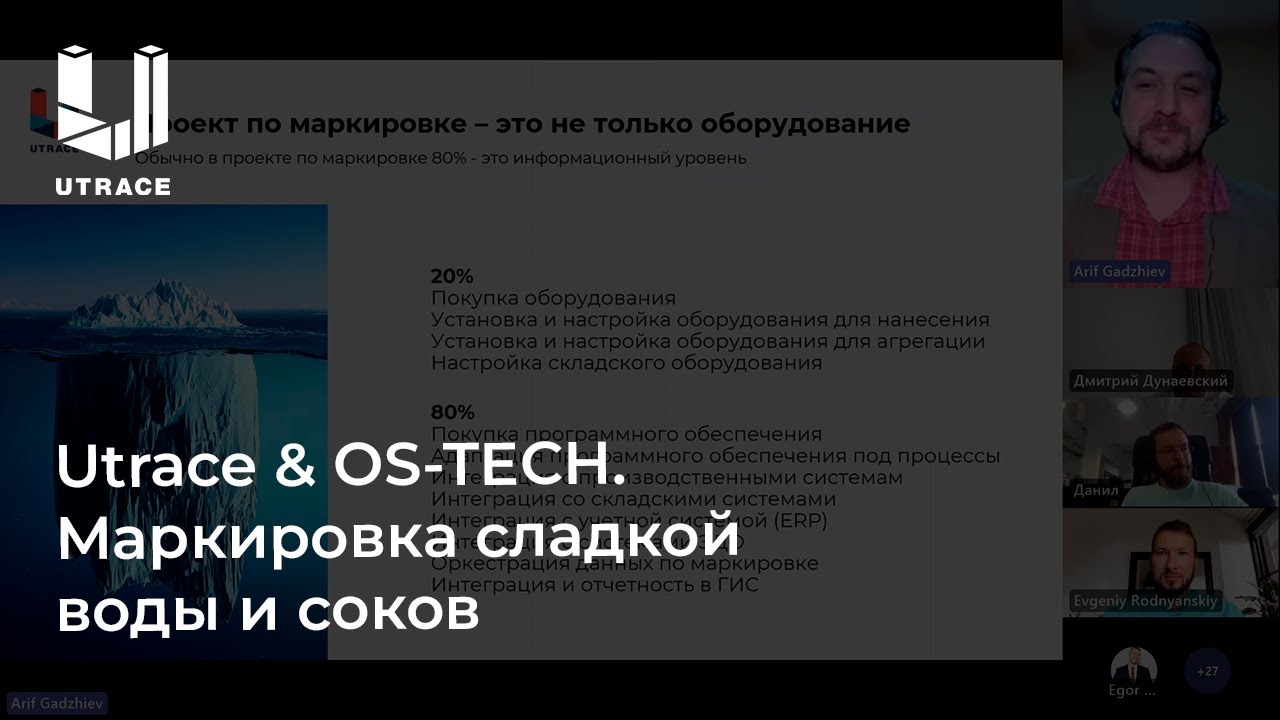 Utrace & OS-TECH. Маркировка сладкой воды и соков - YouTube