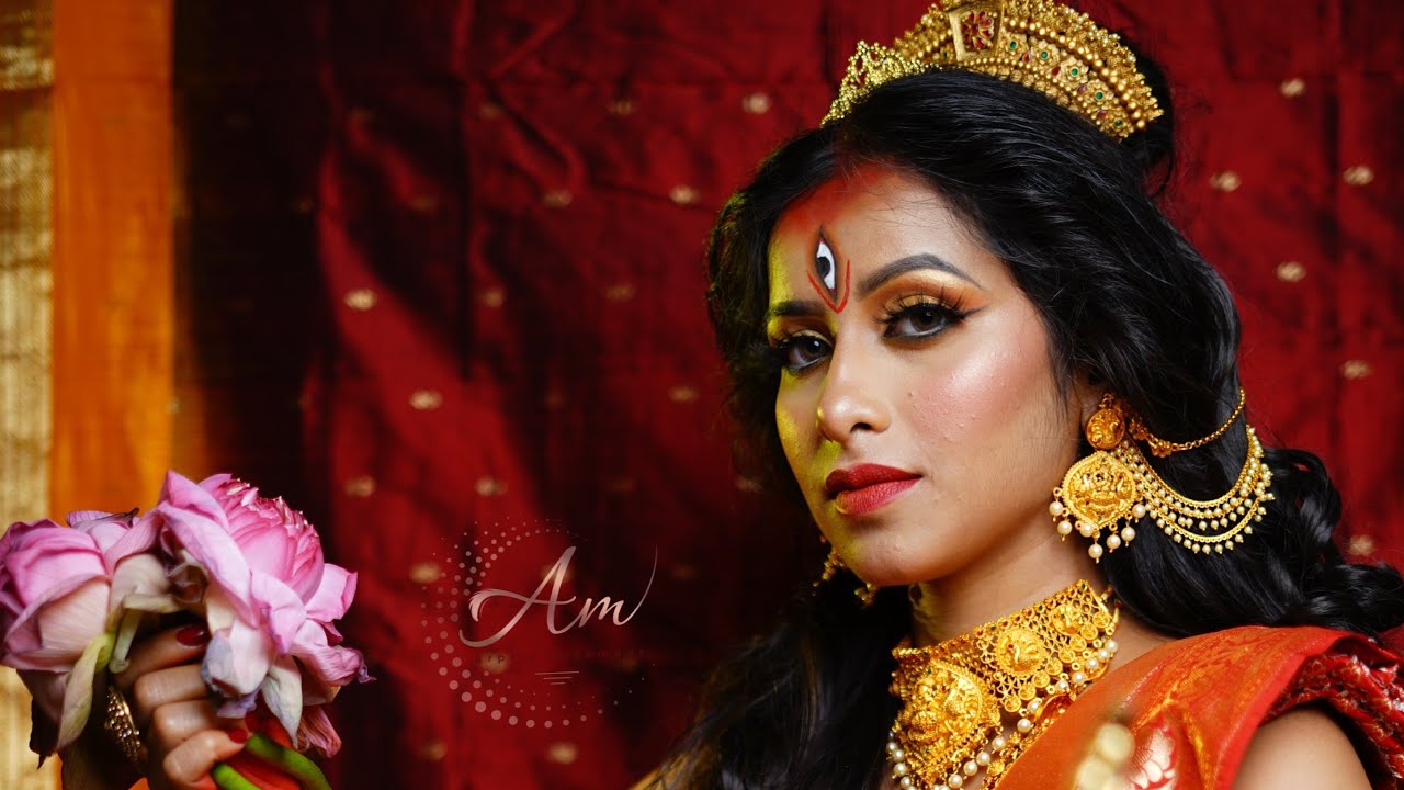 Durga Makeup Look | Cut Crease Eye Makeup | Arty World of Mithi & Mili ...