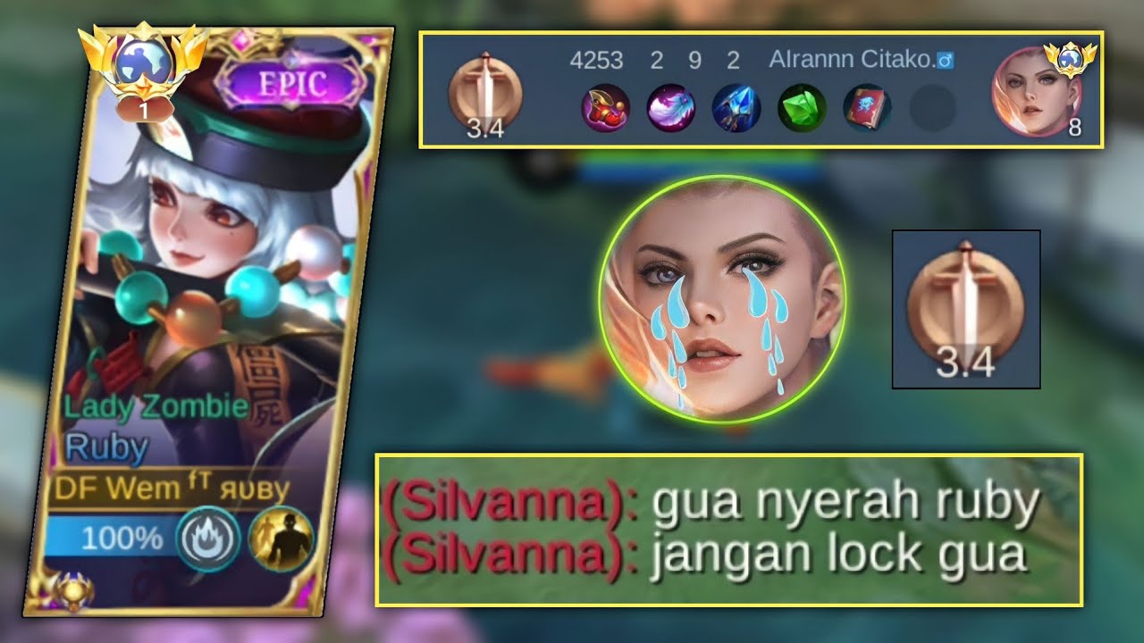 Cara Counter Silvana Menggunakan Ruby!! Lock Sampe Nangis | Top Global Ruby Mobile Legends - YouTube