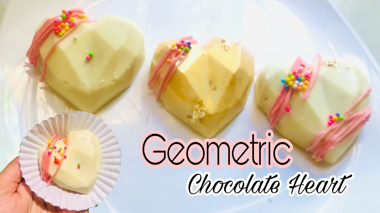 GEOMETRIC CHOCOLATE HEART CAKE | Geo Heart - YouTube