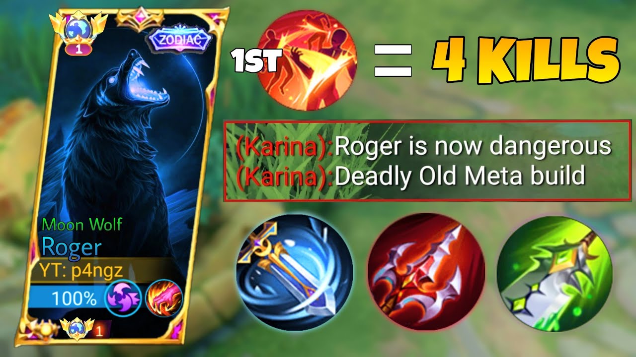 ROGER EVERY 1ST SKILL = 1 KILL INSTANT DELETE THIS OLD META BUILD IS ...