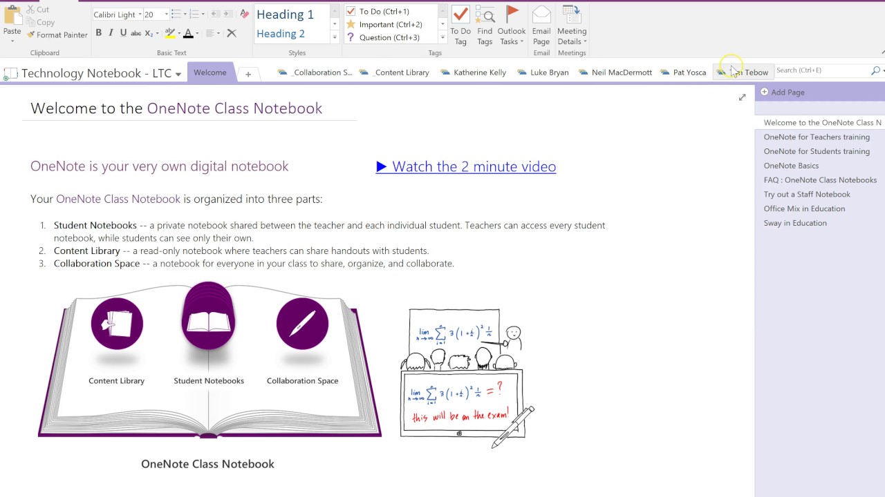 OneNote Class Notebook - Mass Distribution of a Digital Document - YouTube