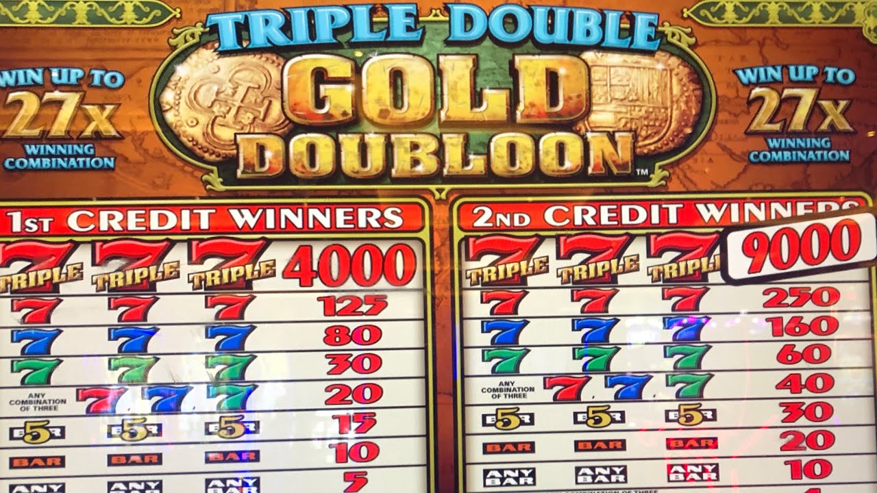 TRIPLE DOUBLE GOLD DOUBLOON SLOT PLAY 😙 - YouTube