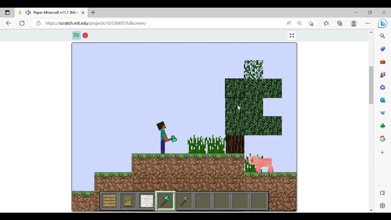 Paper Minecraft v11 7 Minecraft 2D on Scratch - YouTube