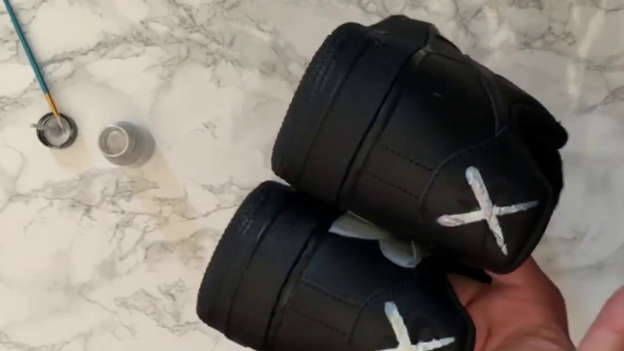 CUSTOM NIKE AIR FORCE 1 HOW TO use vinyl stencils using Angelus paint ...