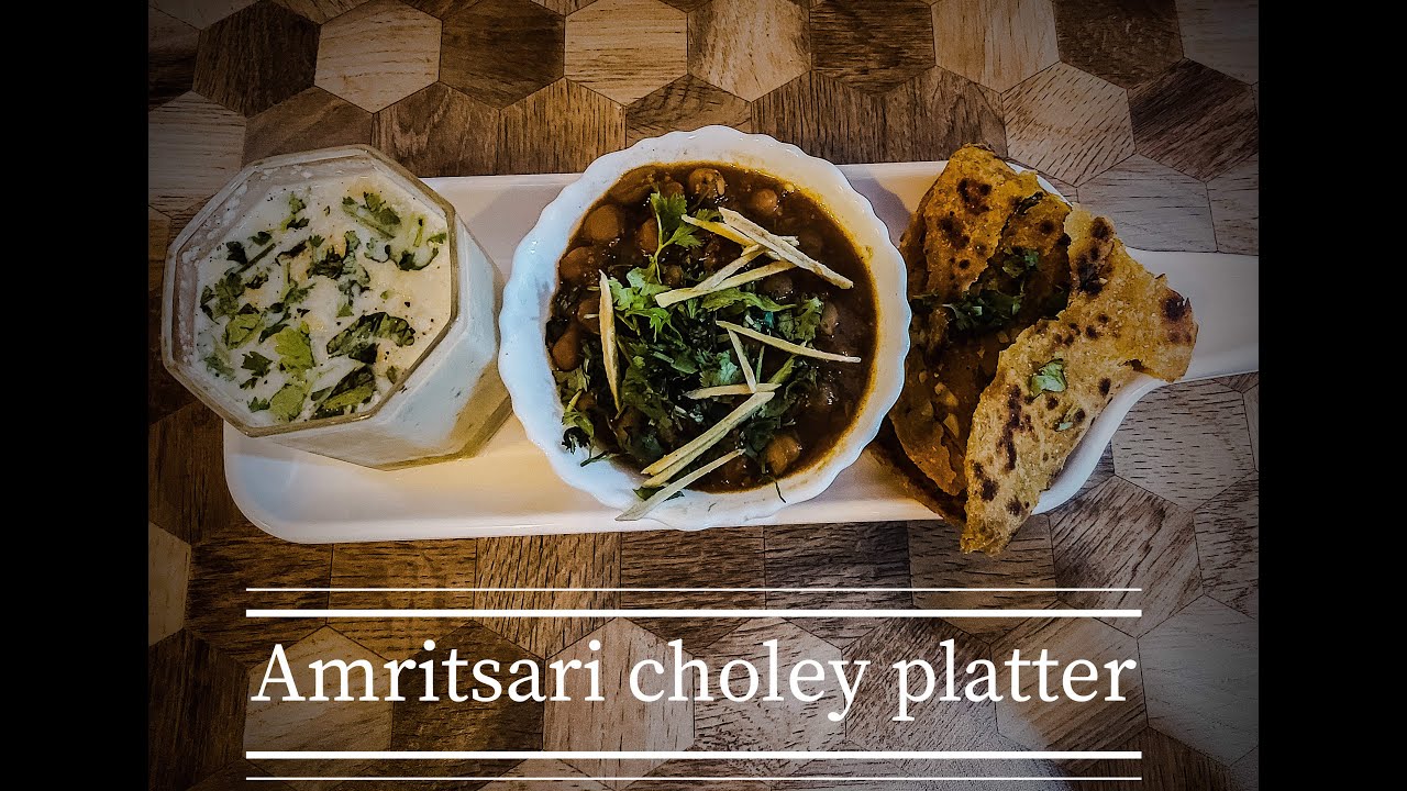 Amritsari Choley Platter - Amritsari Choley, Mint Chaanch & Garlic ...