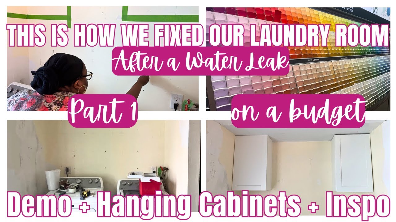 *NEW* DIY LAUNDRY ROOM MAKEOVER! - PART 1 | ON A BUDGET | DEMO ...