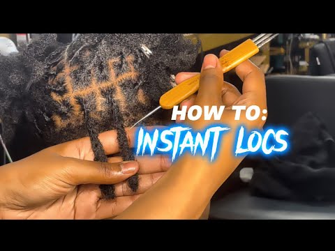 HOW TO: INSTANT LOCS | using crotchet needle + interlock method ...
