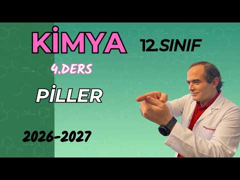 4) 12. Sınıf Kimya | PİLLER 🔋 Anot-Katot, Tuz Köprüsü ve Pil Potansiyeli