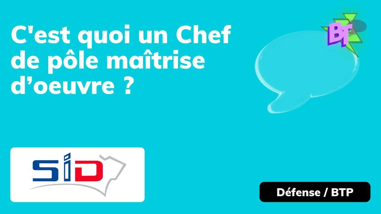 L'interview de Mathieu, Chef de pôle maîtrise d’oeuvre au SID - The Big ...