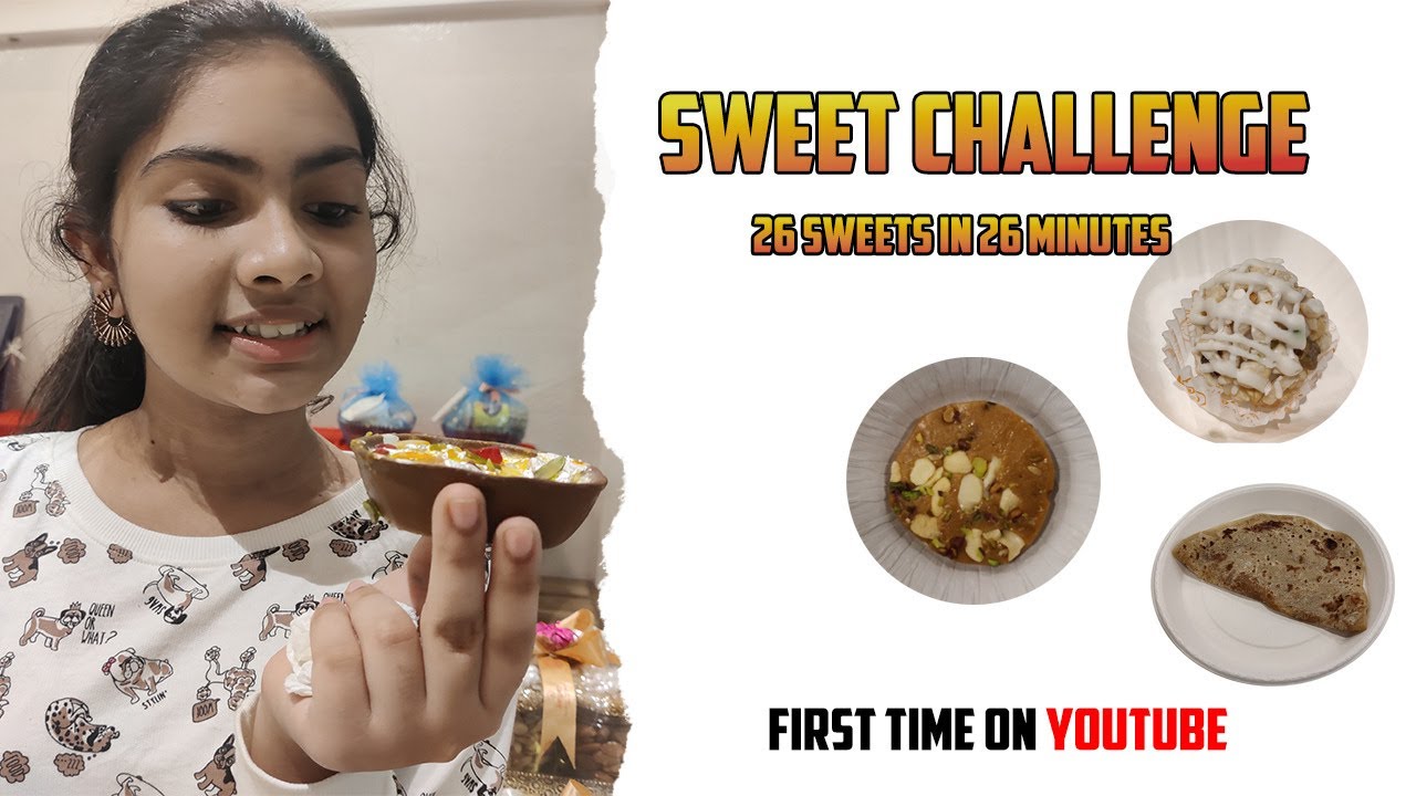 A sweety sweet challenge||A to Z sweet challenge in 26 mins||food ...