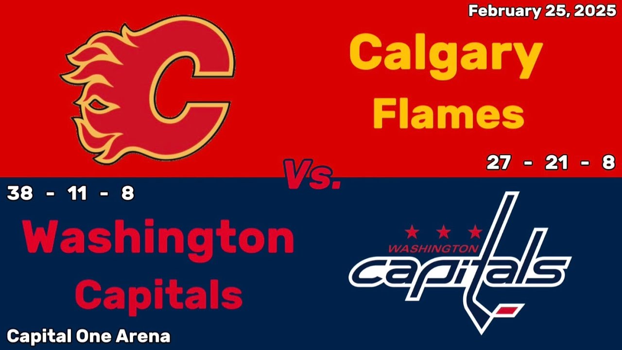 Calgary Flames vs Washington Capitals | February 25, 2025 | All Goals ...