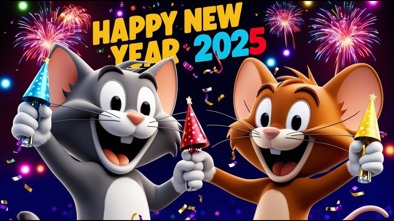 Tom and Jerry New Year 2025 | Classic Cat and Mouse Fun | New Year Kids ...