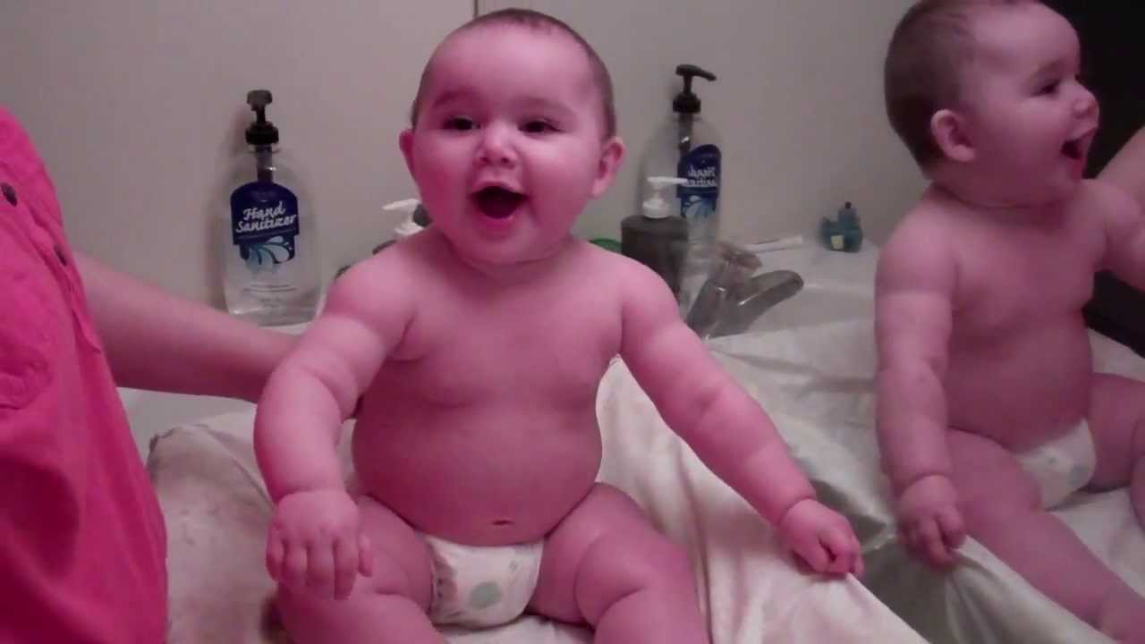 Mila laughing from feet tickles - YouTube