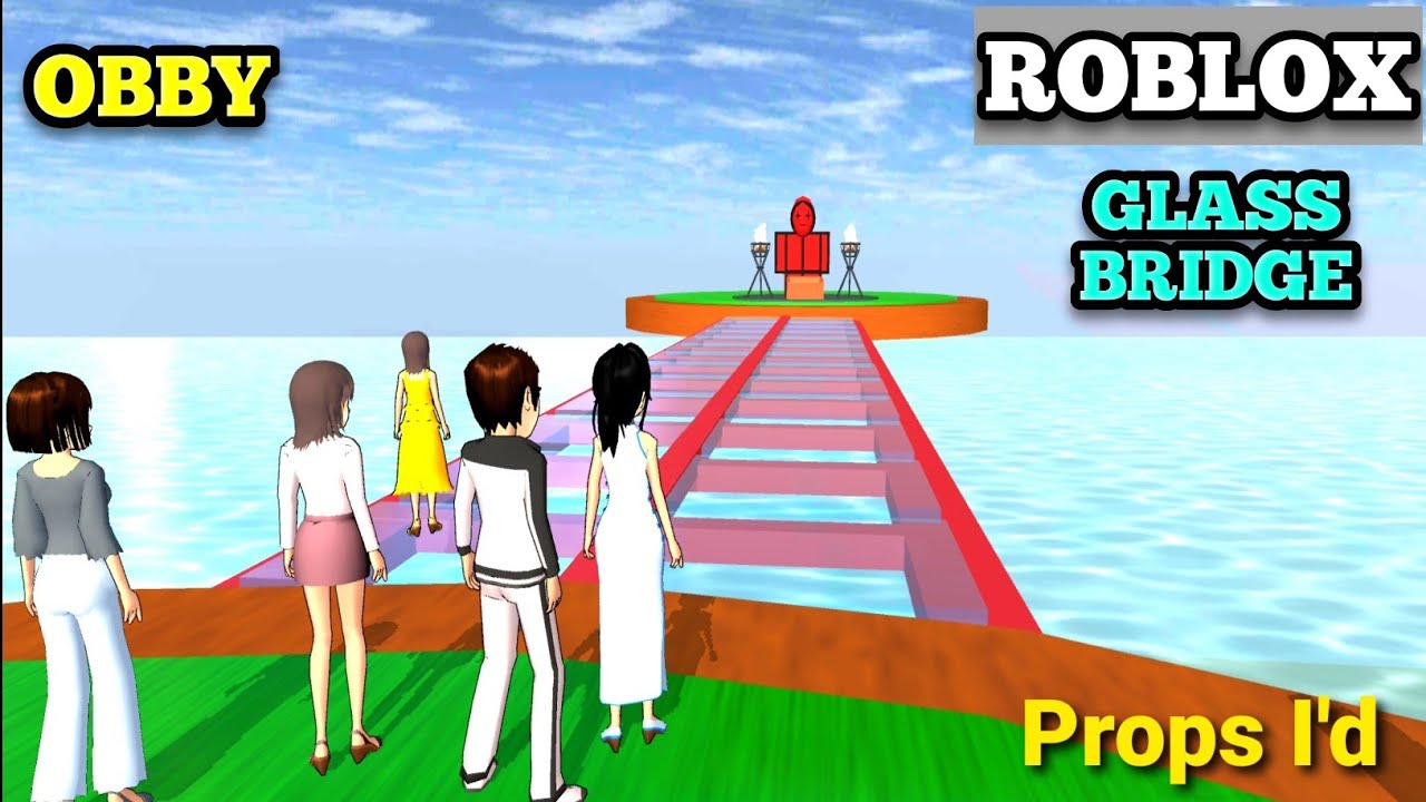 Roblox glass bridge gameplay in #sakuraschoolsimulator props I'd. - YouTube