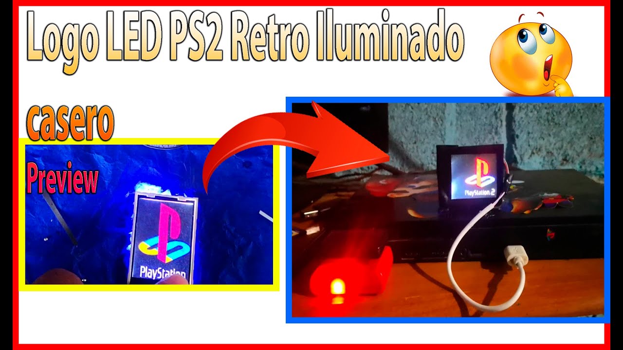 💥LOGO LED PS2 USB CASERO⚡retroiluminado PREVIEW - YouTube