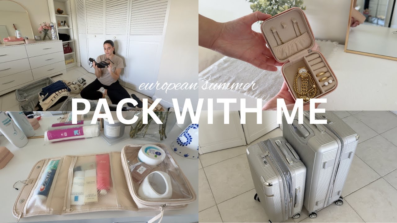 PACK WITH ME | travel essentials, outfit planning, packing tips - YouTube