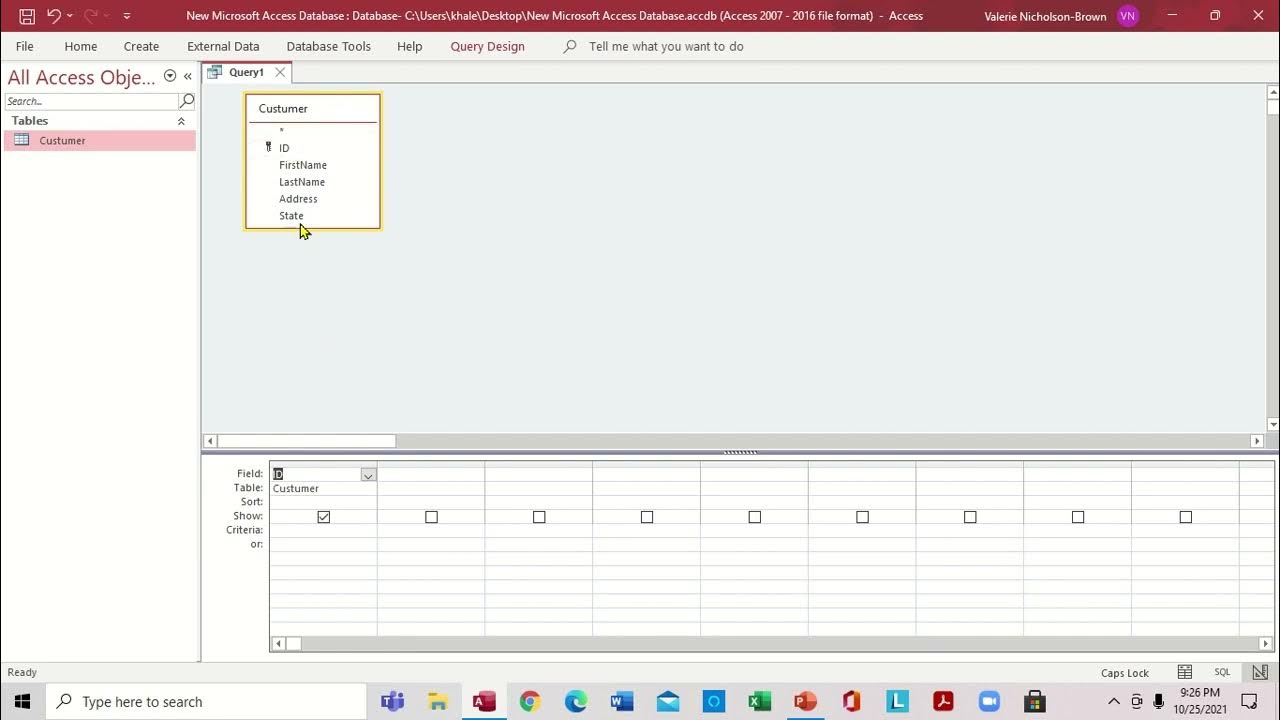 How To Use Microsoft Access Beginner Tutorial Youtube