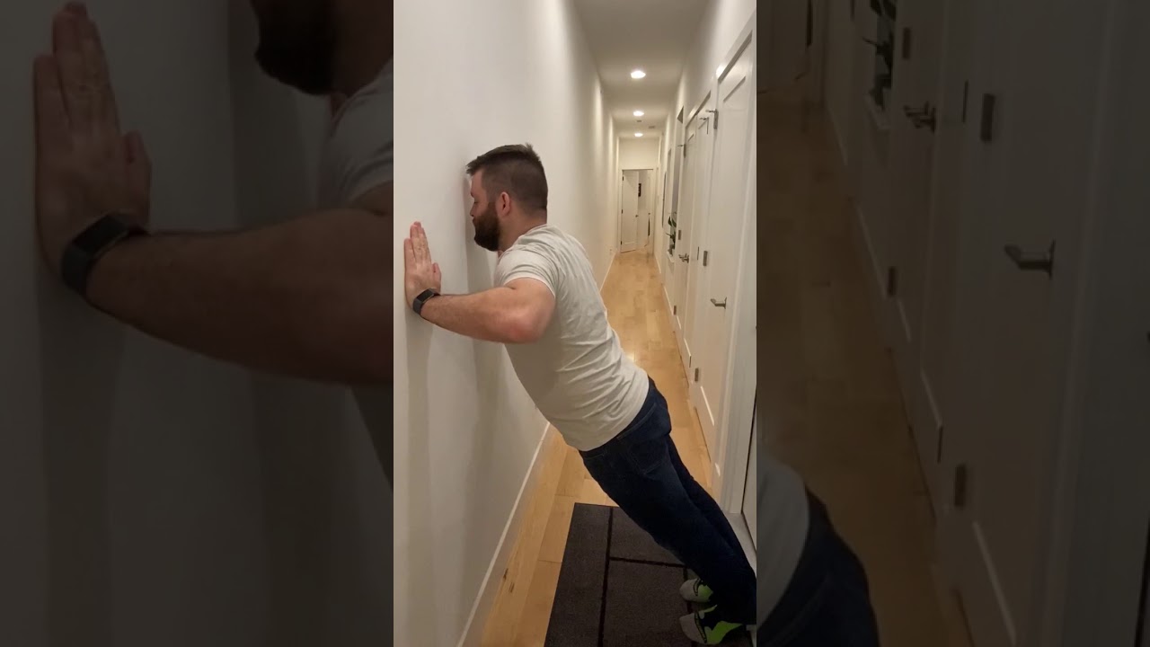Wall push ups for shoulder strengthening following a dislocation. - YouTube