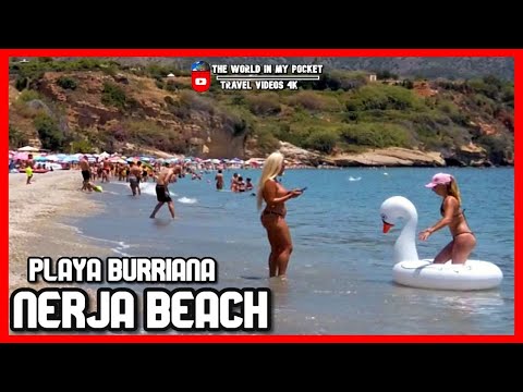 Relaxing Sunny Beach Walk in Spain 4k | BURRIANA, NERJA, Malaga, Costa del Sol 2020
