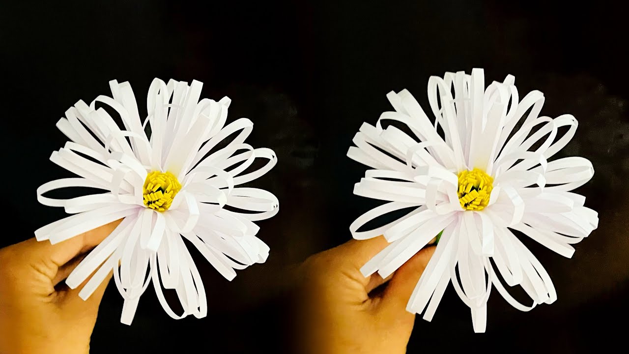 How to make flower with paper || Easy flower making idea for kids ...