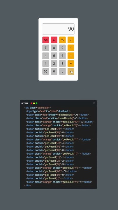 Calculator Using Html Css Js Html Css Javascript Coding Webdesign