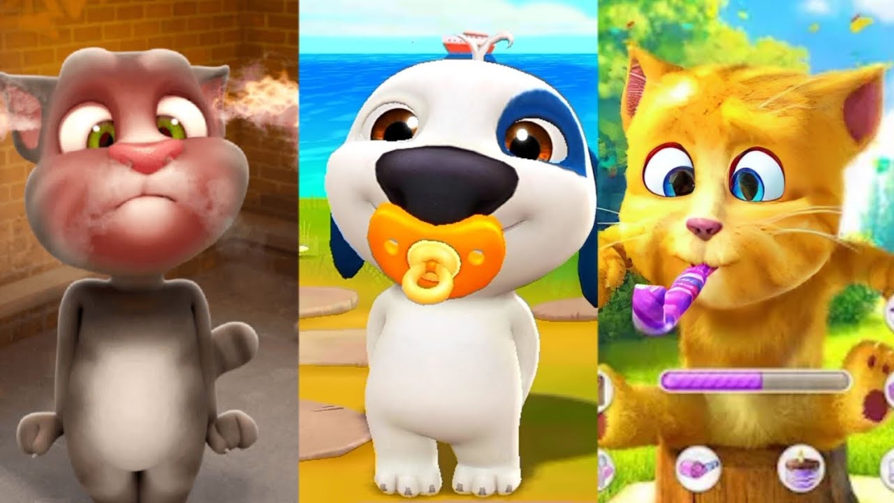 Talking tom - Talking hank - Talking ginger #gameplay - YouTube