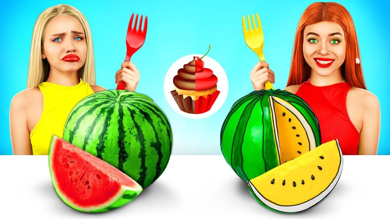 Cake vs Real Food Challenge | Funny Cake or Fake Eating Battle by Mega ...