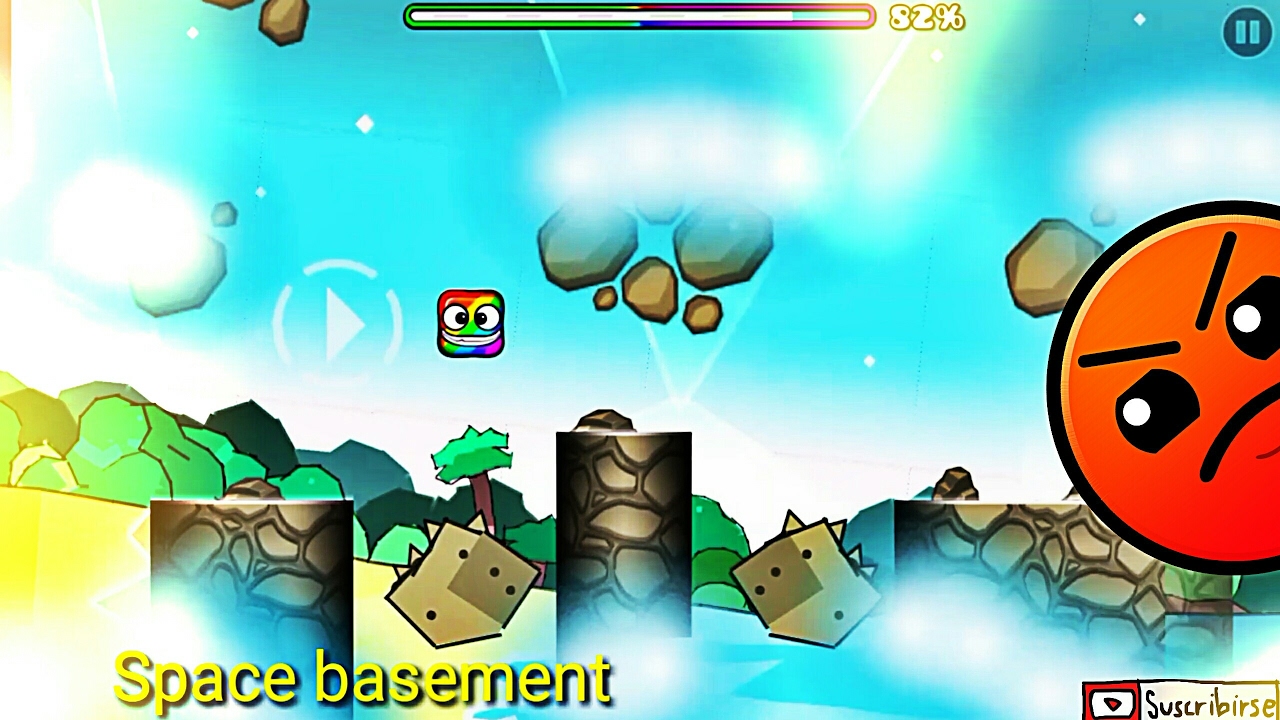 Geometry Dash Space Basement awesome level - YouTube