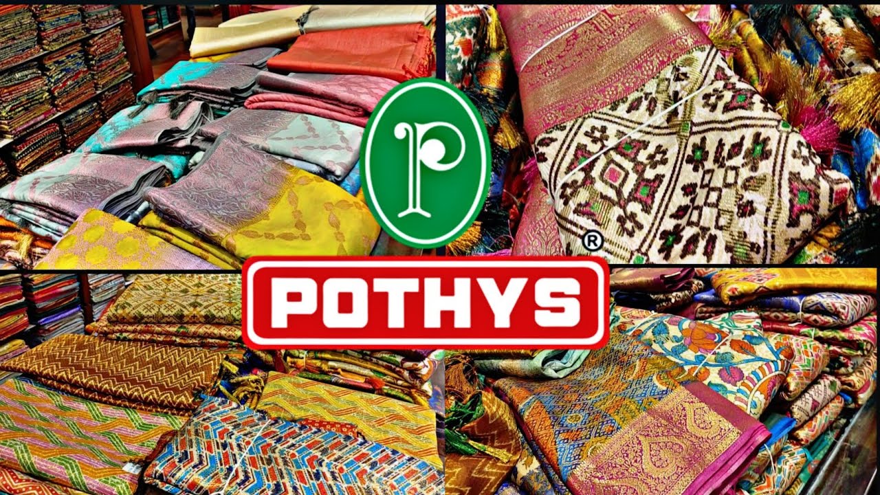 POTHYS 1+1 Combo|New year Collections|Printed Soft Banarasi.Rose Zari ...