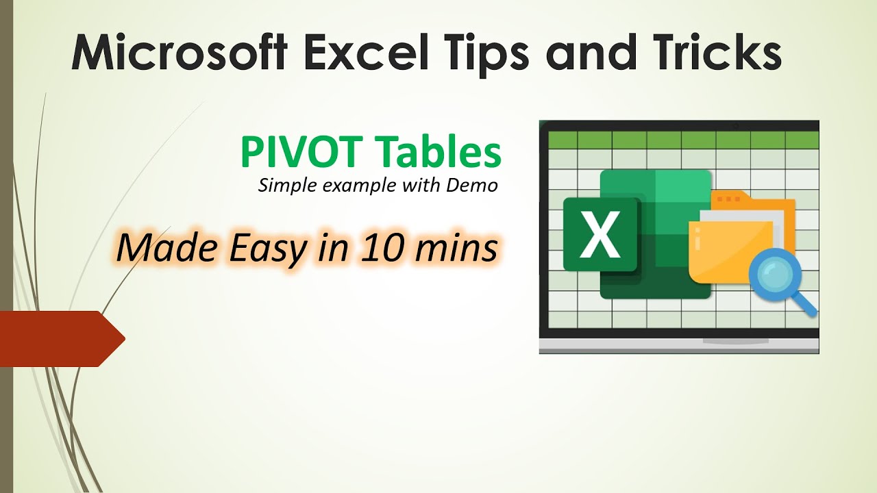 Microsoft Excel: PIVOT Table made easy & Simplified Demo - YouTube
