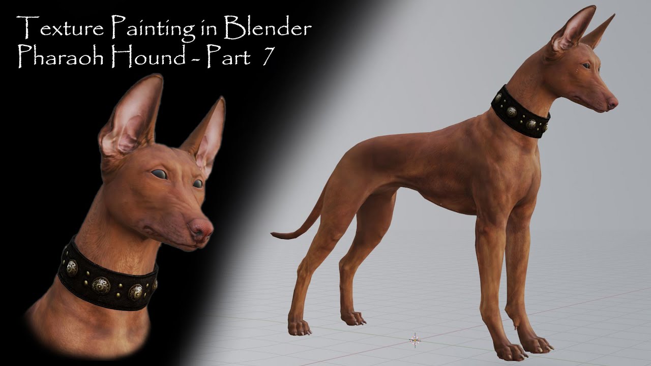 Part 7 | Texture Painting | Pharaoh Hound Dog | Blender 3D Characters ...
