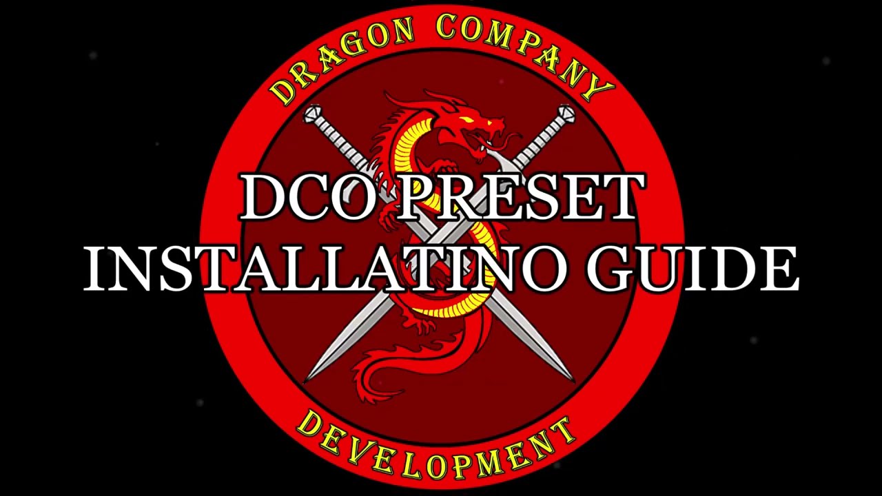 Install DCO presets correctly - YouTube