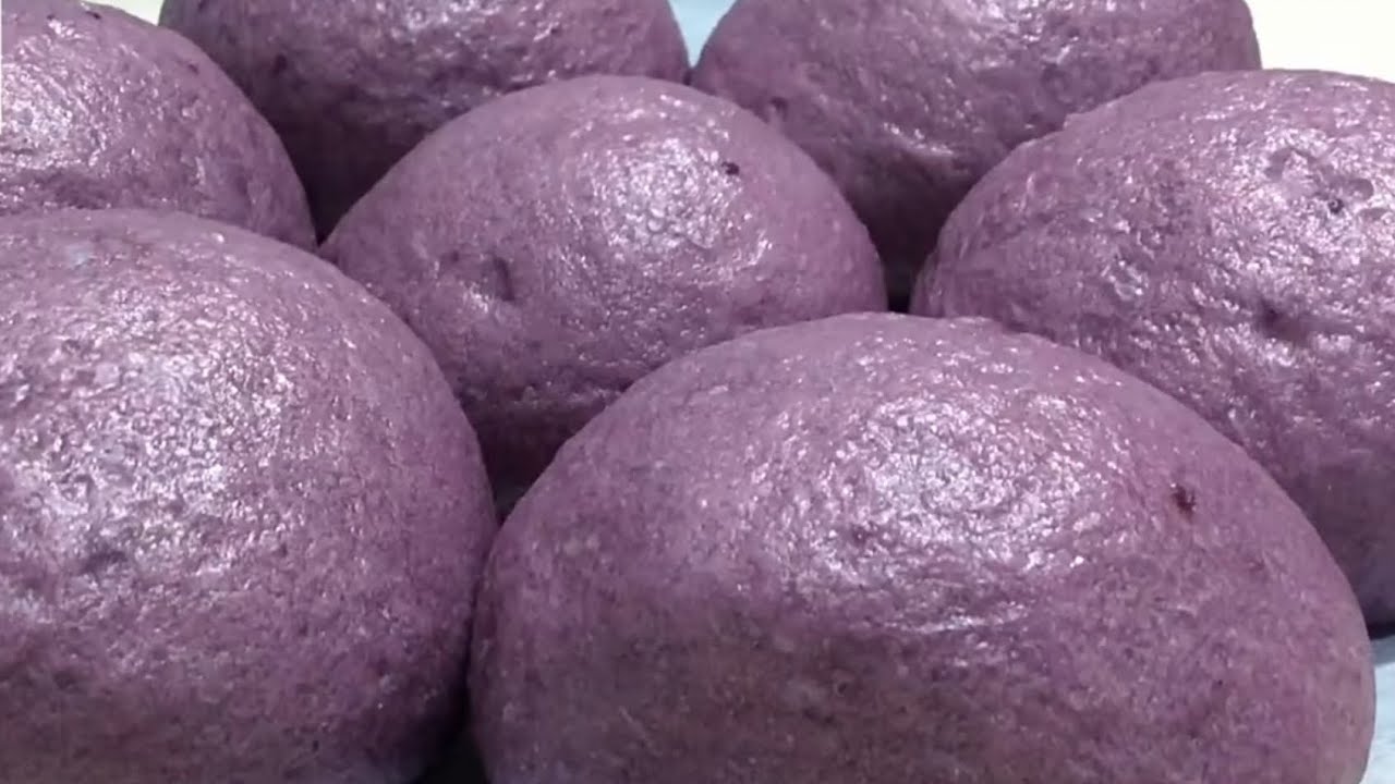 Purple sweet potato bao buns with all natural ingredients and fillings ...