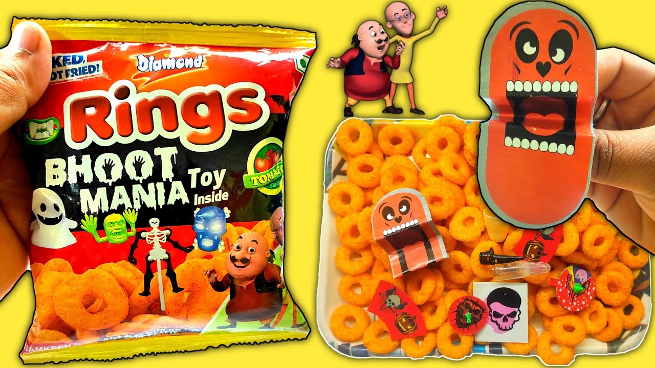 Rings Motu Patlu Bhoot Mania😱Latest collection of snacks with free ...